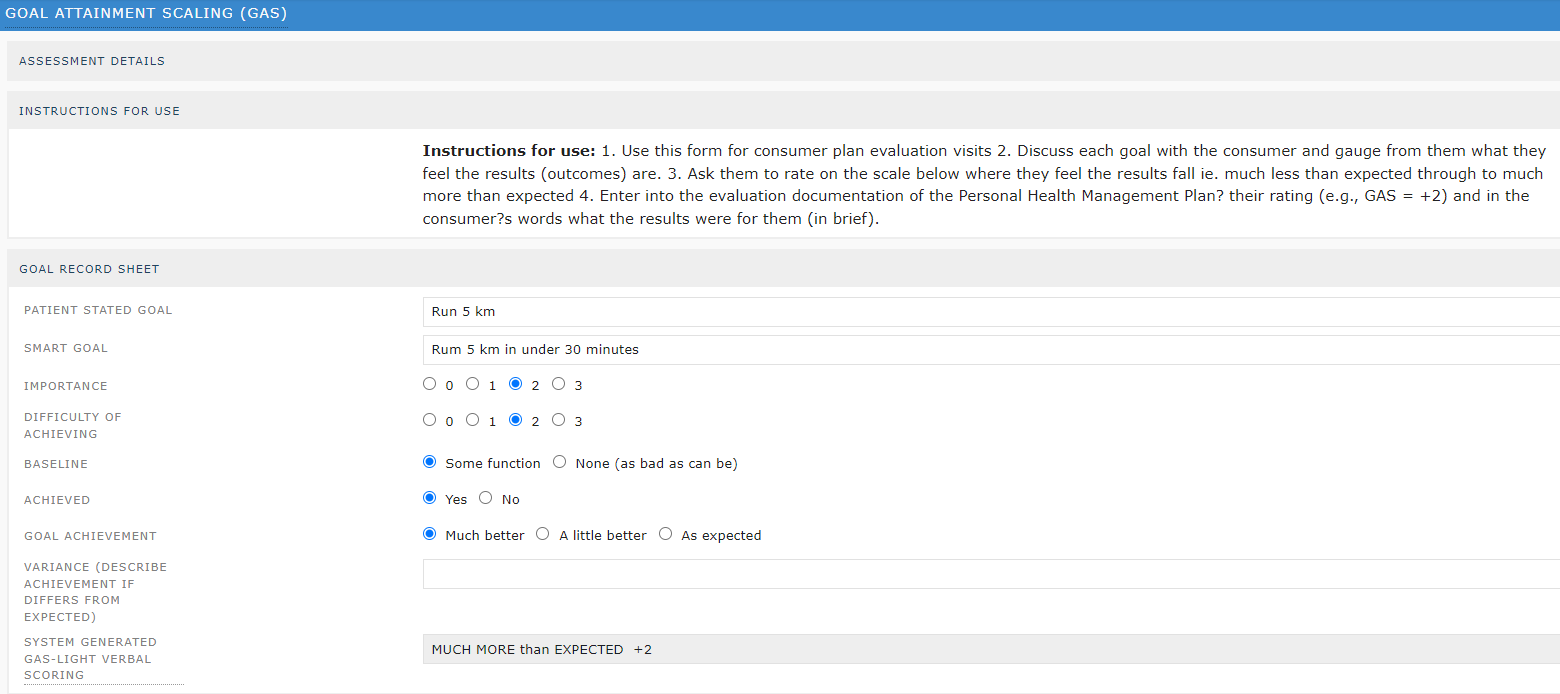 Goal Attainment Scoring (GAS) - Knowledgebase - Medical-Objects ...